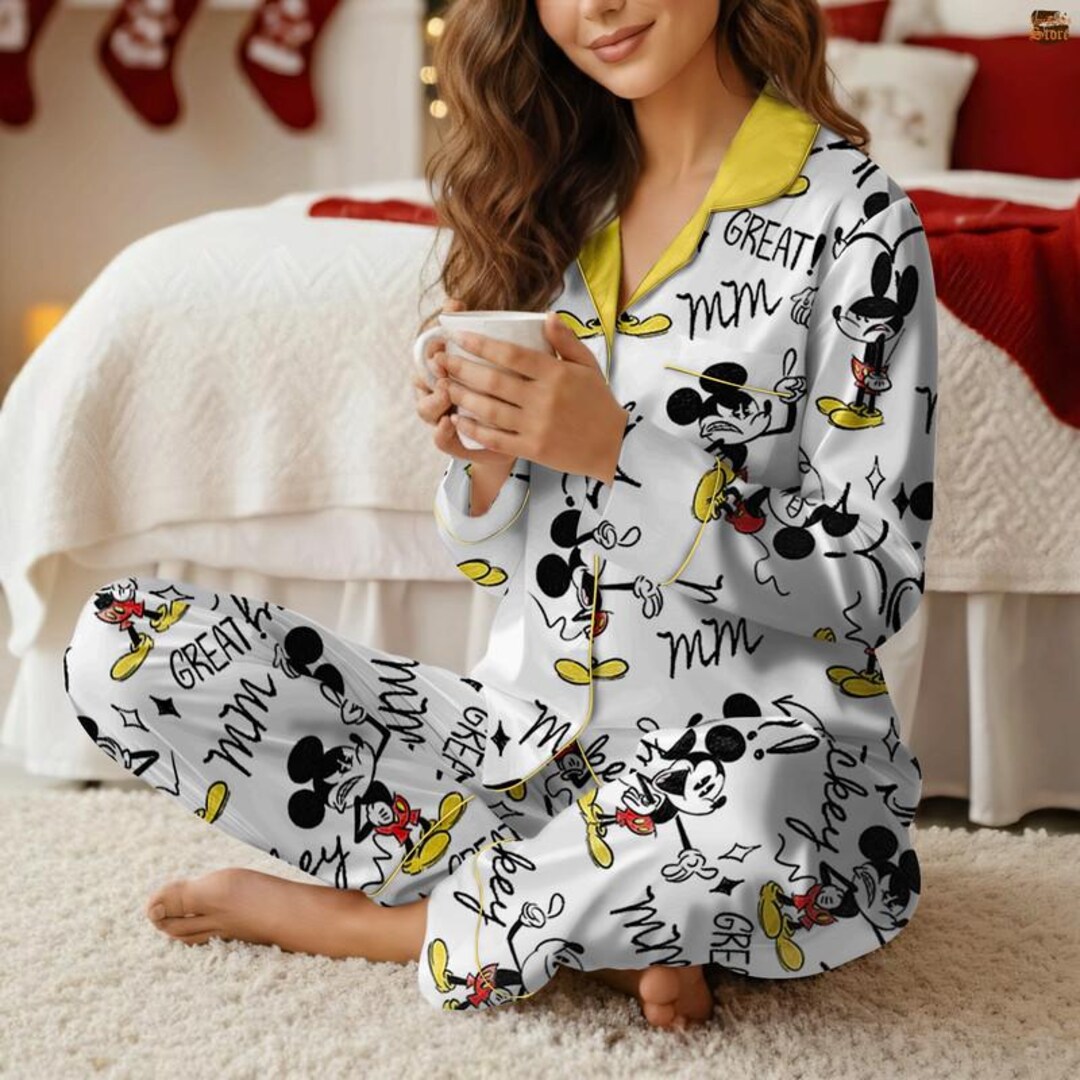 Custom Mickey Mouse Pajamas Set, Disneyland Sleepwear, Family Matching ...