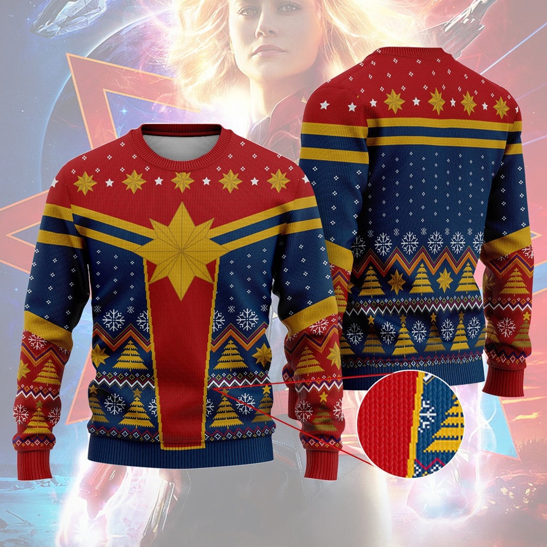 Captain America Ugly Sweater, Avengers Captain America Christmas ...