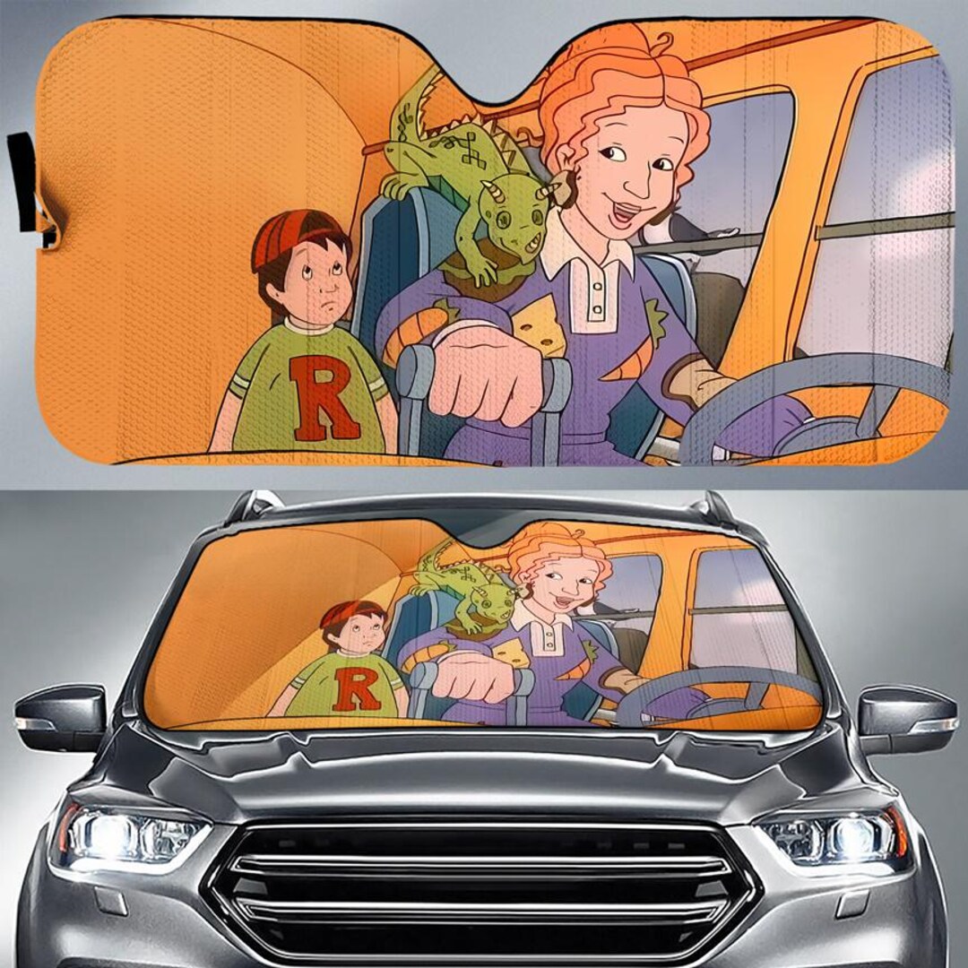 Ms Frizzle Magic School Bus Car Sun Shade, the Magic School Bus Car ...