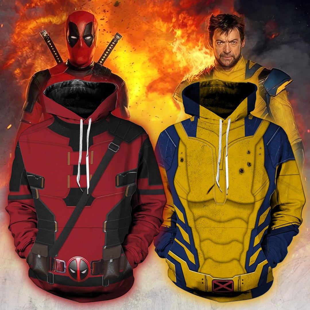 Deadpool and Wolverine 3D Full Over Print Hoodie, Deadpool Movie ...