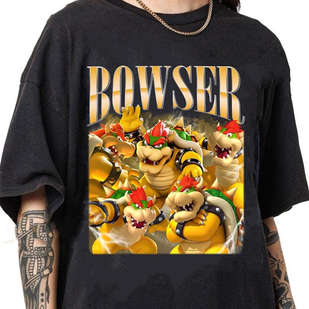 Bowser Mario Shirt, Vintage Bowser Shirt, Mario Game Homage Shirt ...