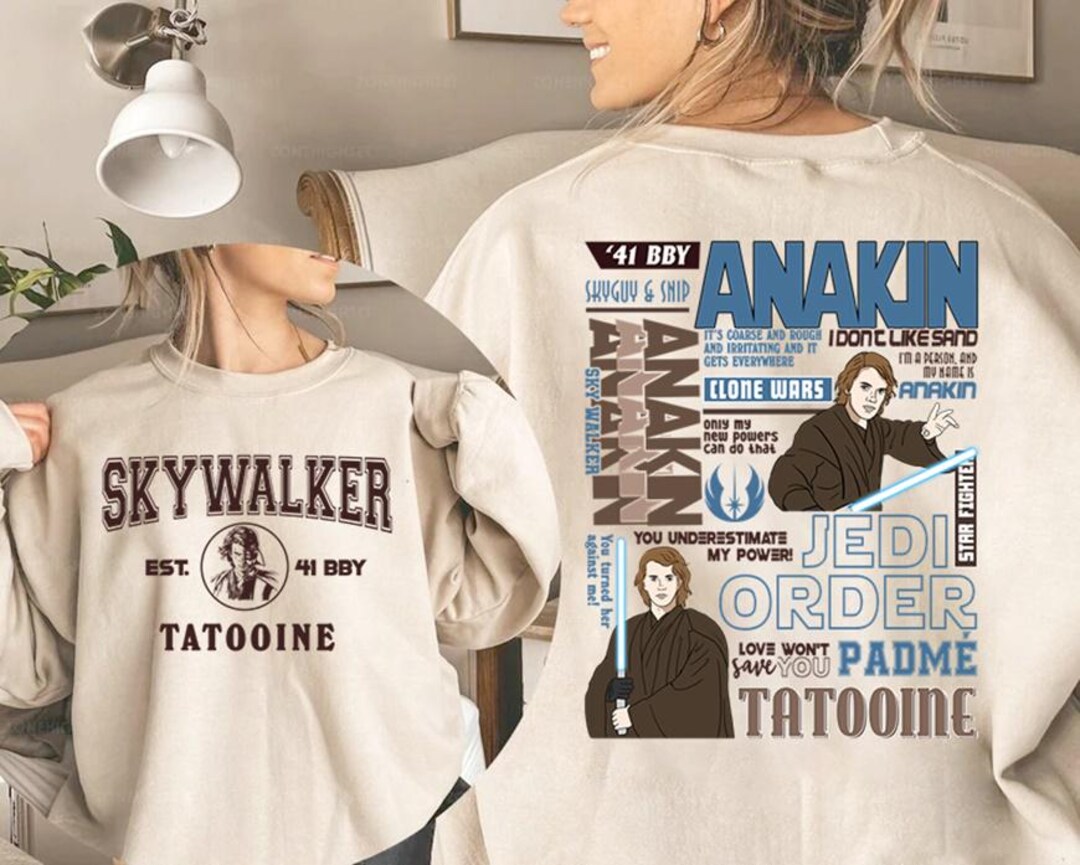 Anakin Skywalker Shirt, Anakin Starwars Jedi Shirt, Starwars Shirt ...