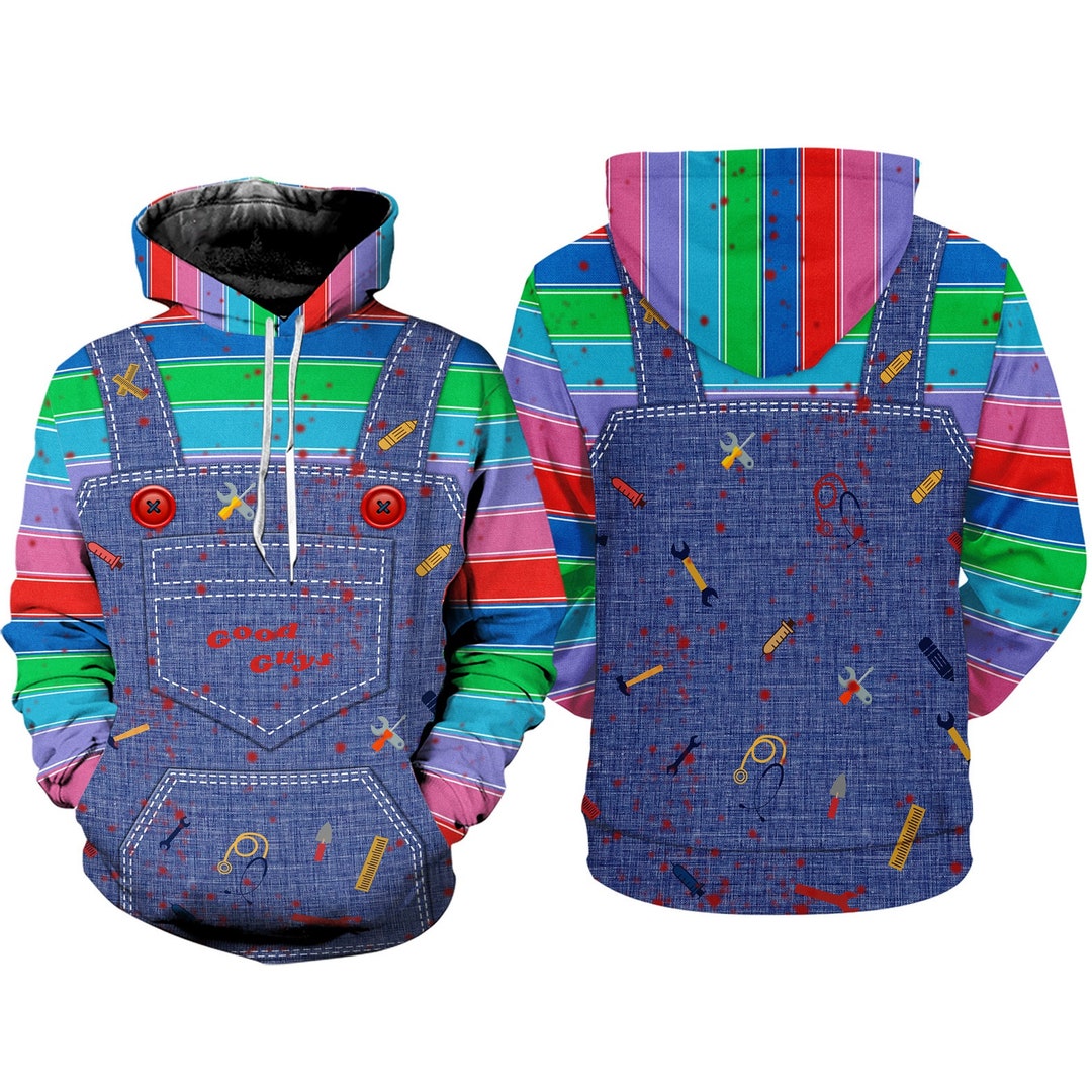 Chucky Full Over Print 3D Hoodie, Chucky Cosplay Sweatshirt, Chucky ...