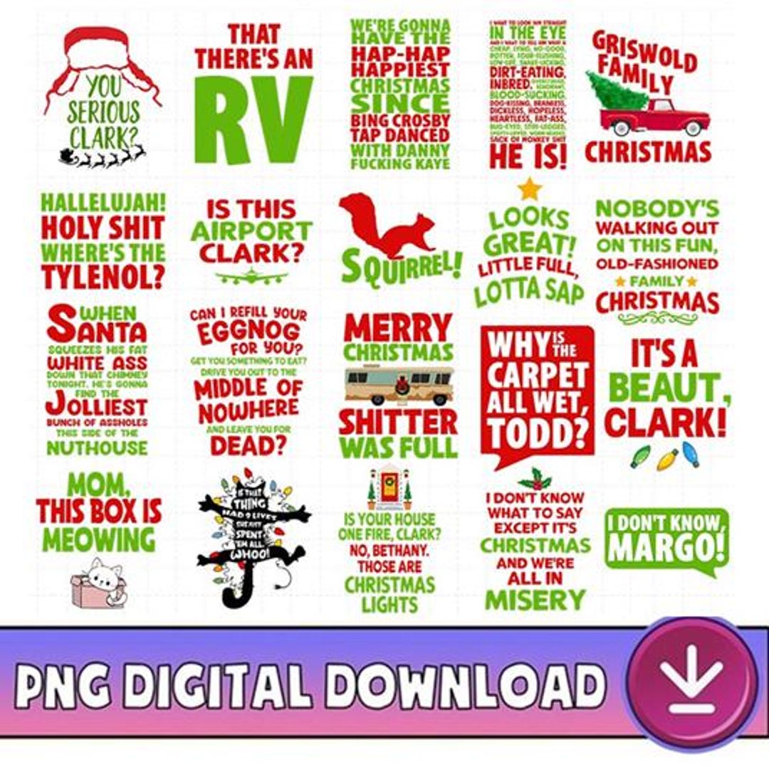 15+ Designs Merry Clarkmas PNG Bundle, National Lampoon's Christmas ...