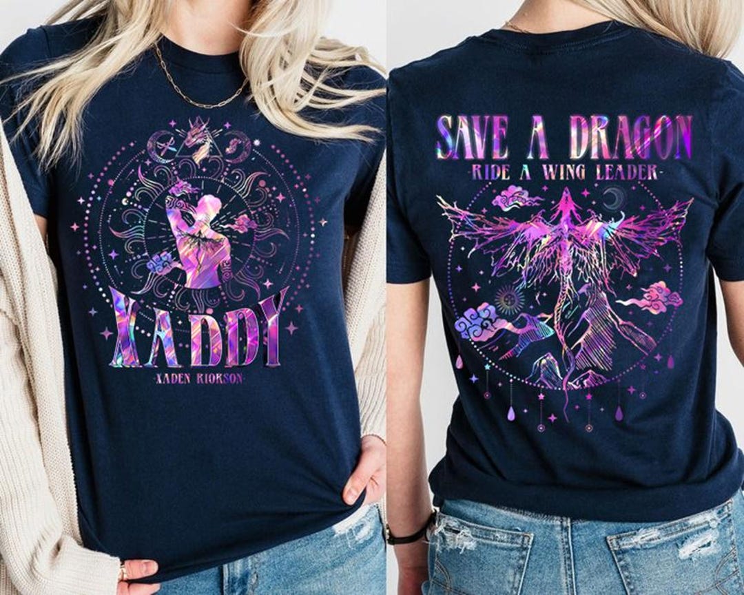 Two Sided Xaden Riorson Shirt, Xaden Fourth Wing Fan Shirt, Mineral ...