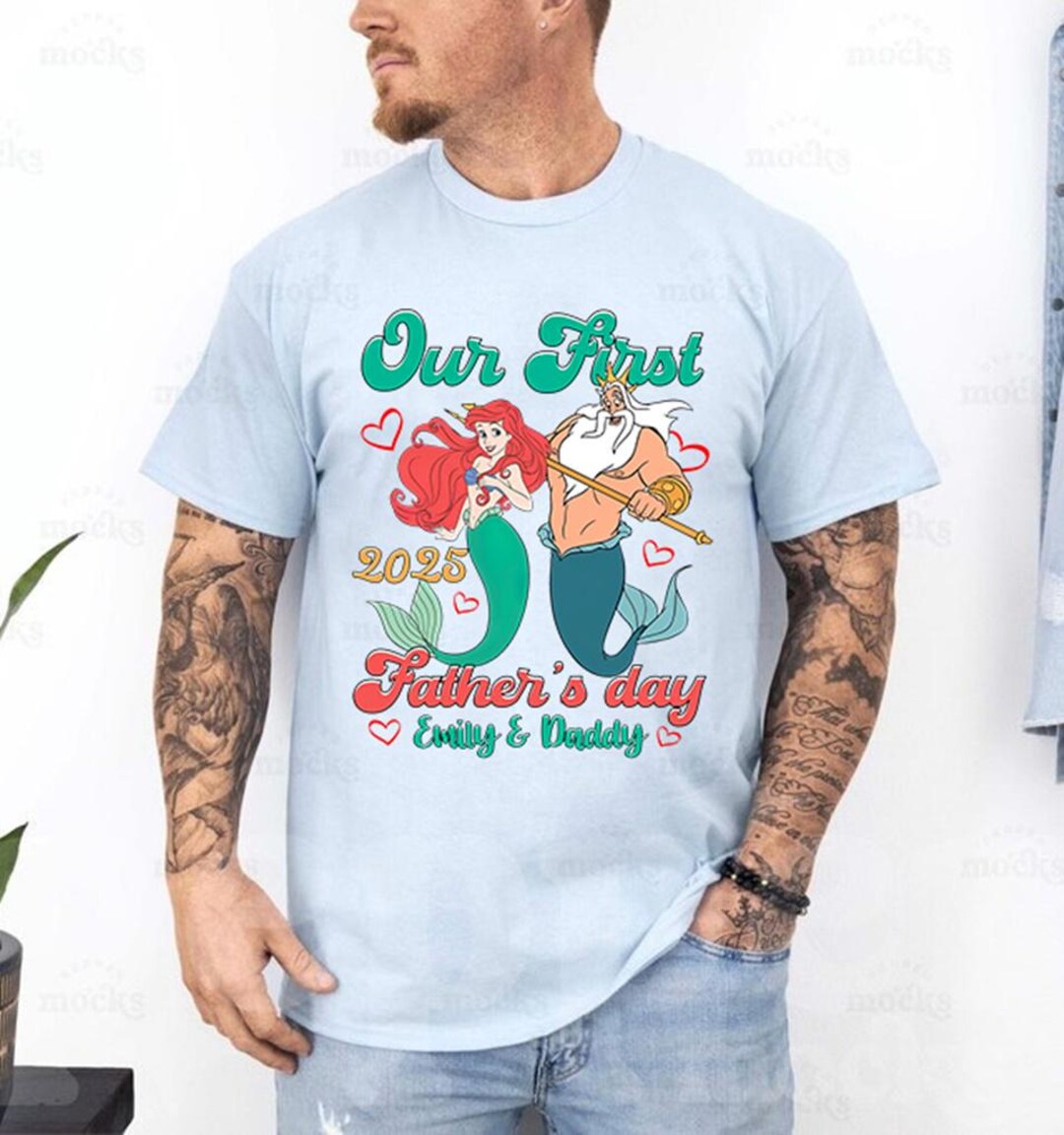 Little Mermaid Ariel Dad King Triton Shirt, Our First Father's Day ...