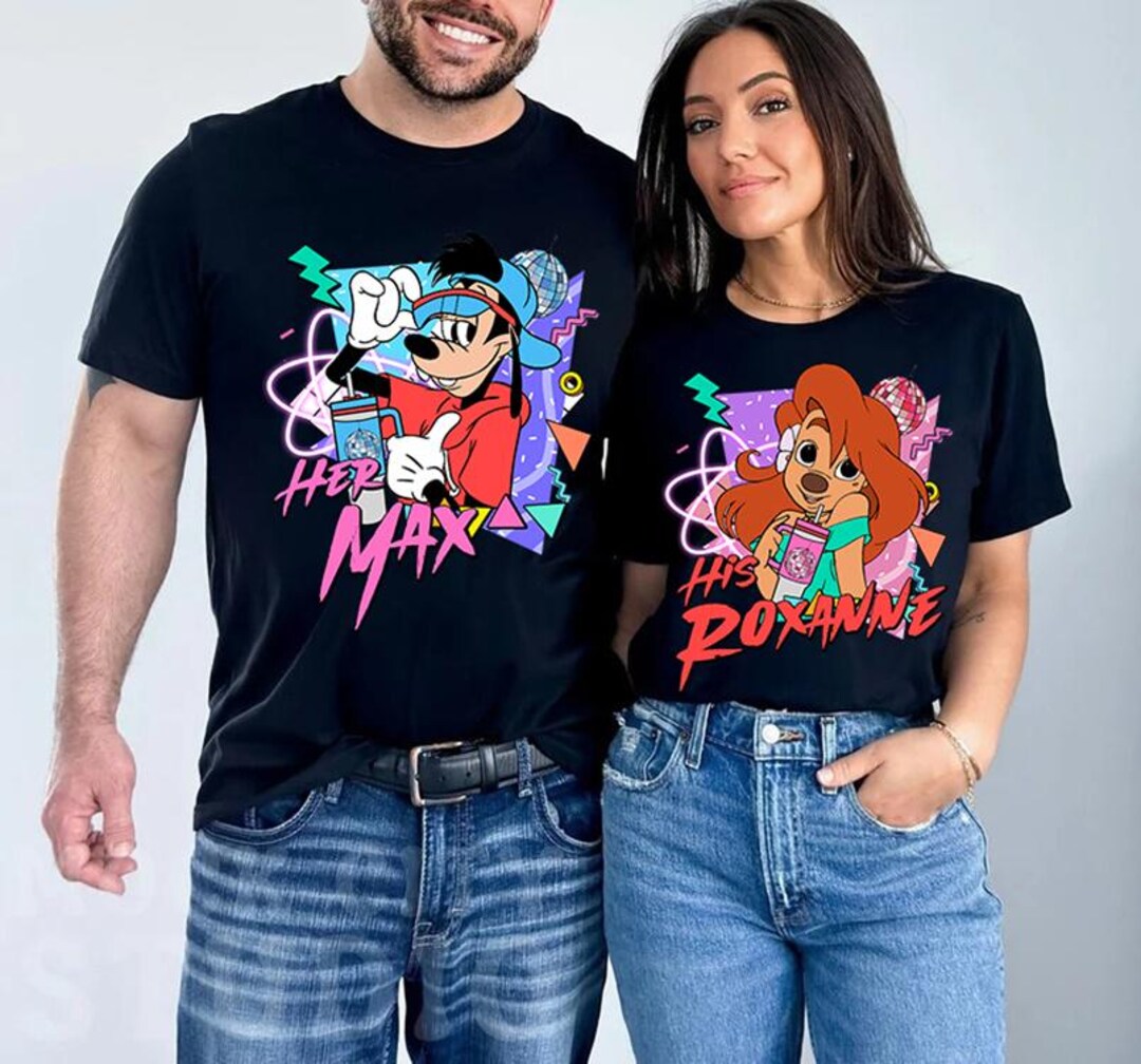 Disneyland Her Max and His Roxanne Couples Shirt, Disneyland Valentine ...
