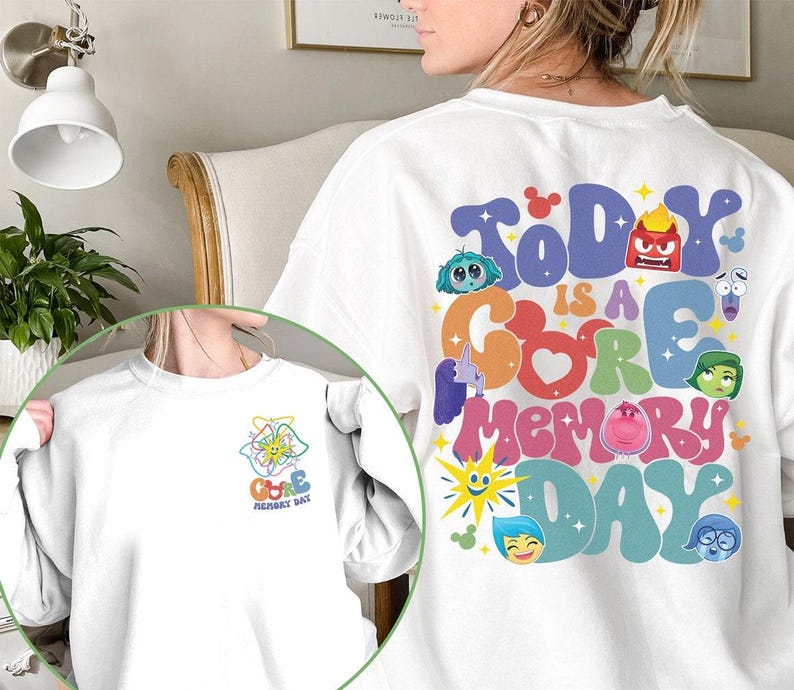 Camiseta "Inside Out Today Is a Core Memory Day", camiseta "Disneyland ...