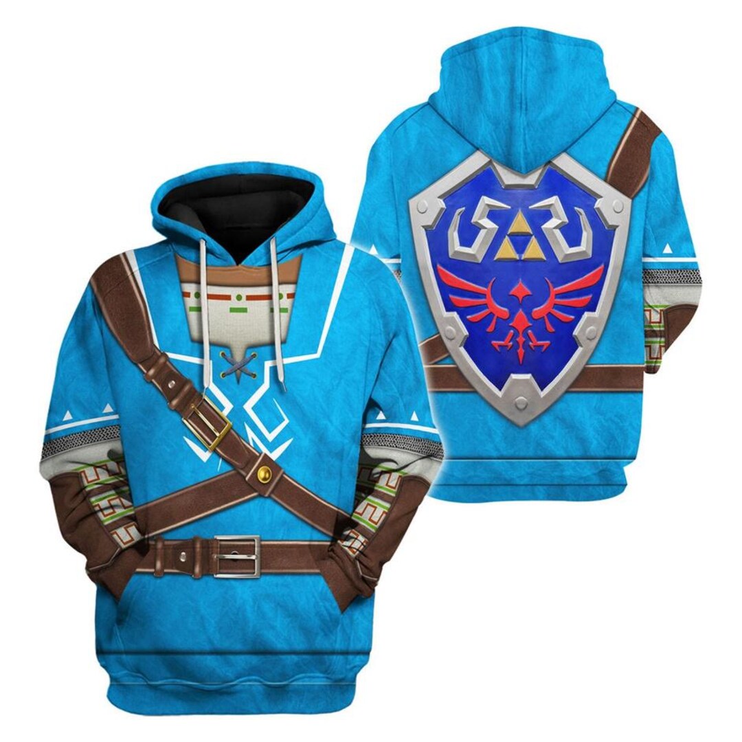 Link Attire Champion's Tunic Shield 3D Full Over Print Hoodie, Legend ...