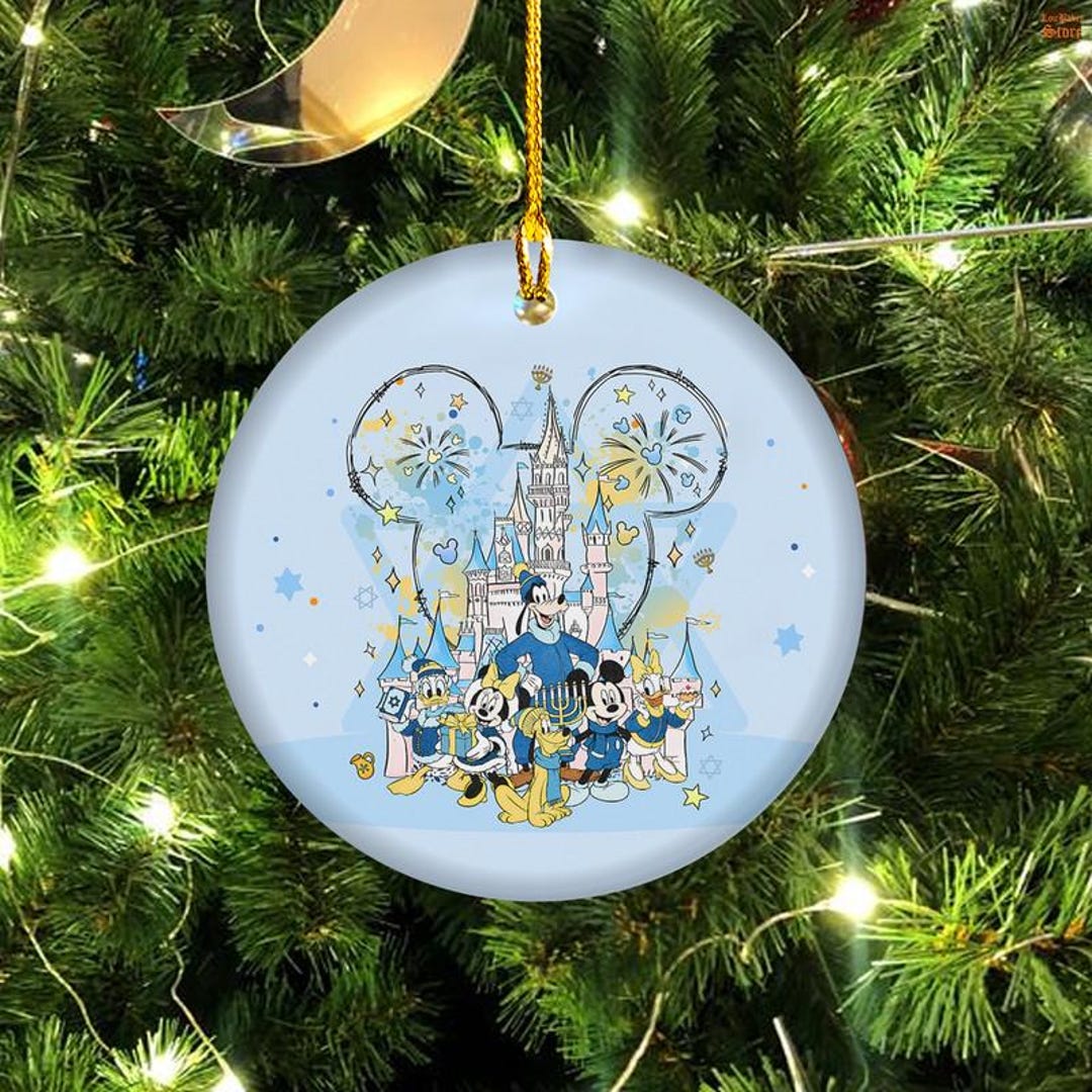 Mickey and Friends Happy Hanukkah Ornament, Disneyland Dreidel Holiday ...