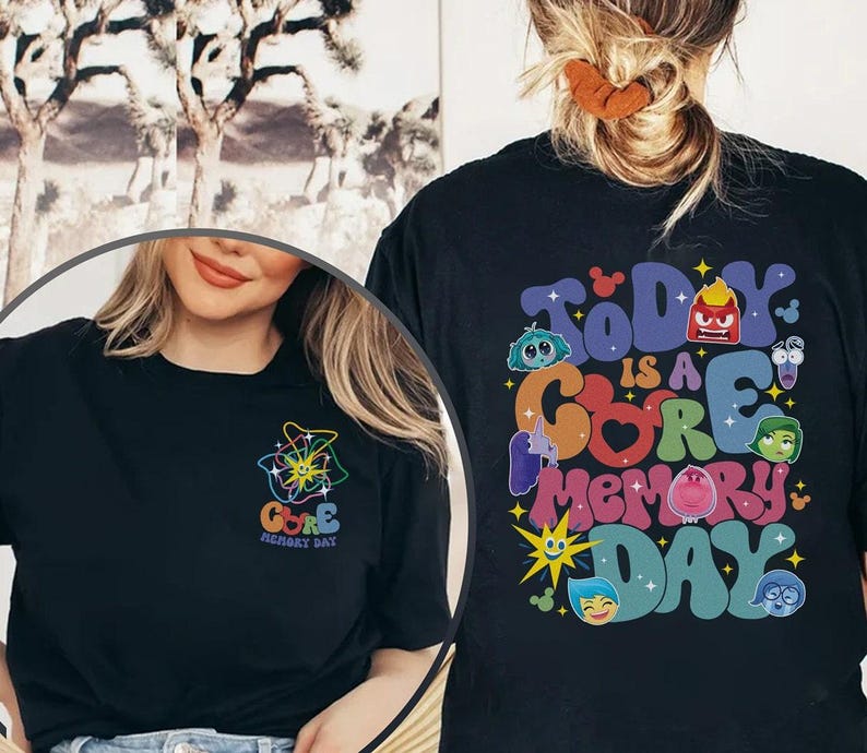 Camiseta "Inside Out Today Is a Core Memory Day", camiseta "Disneyland ...