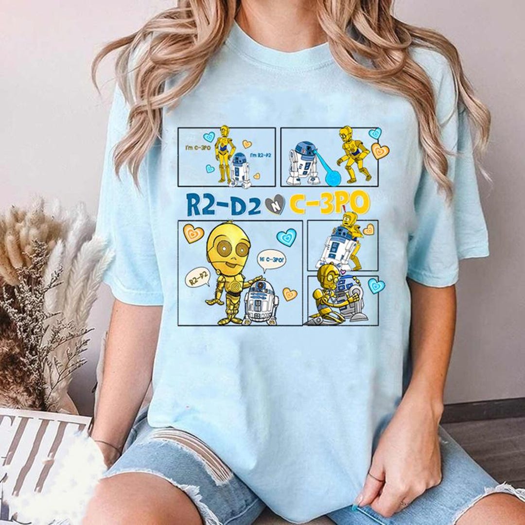 R2-D2 and C-3PO Shirt, Starwars Shirt, Starwars Couples Shirt, R2-D2 ...