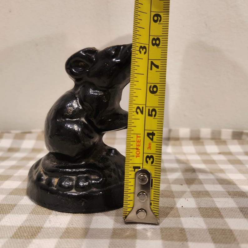 Vintage Cast Iron Door Stop Animal Mouse Great Condition - Etsy