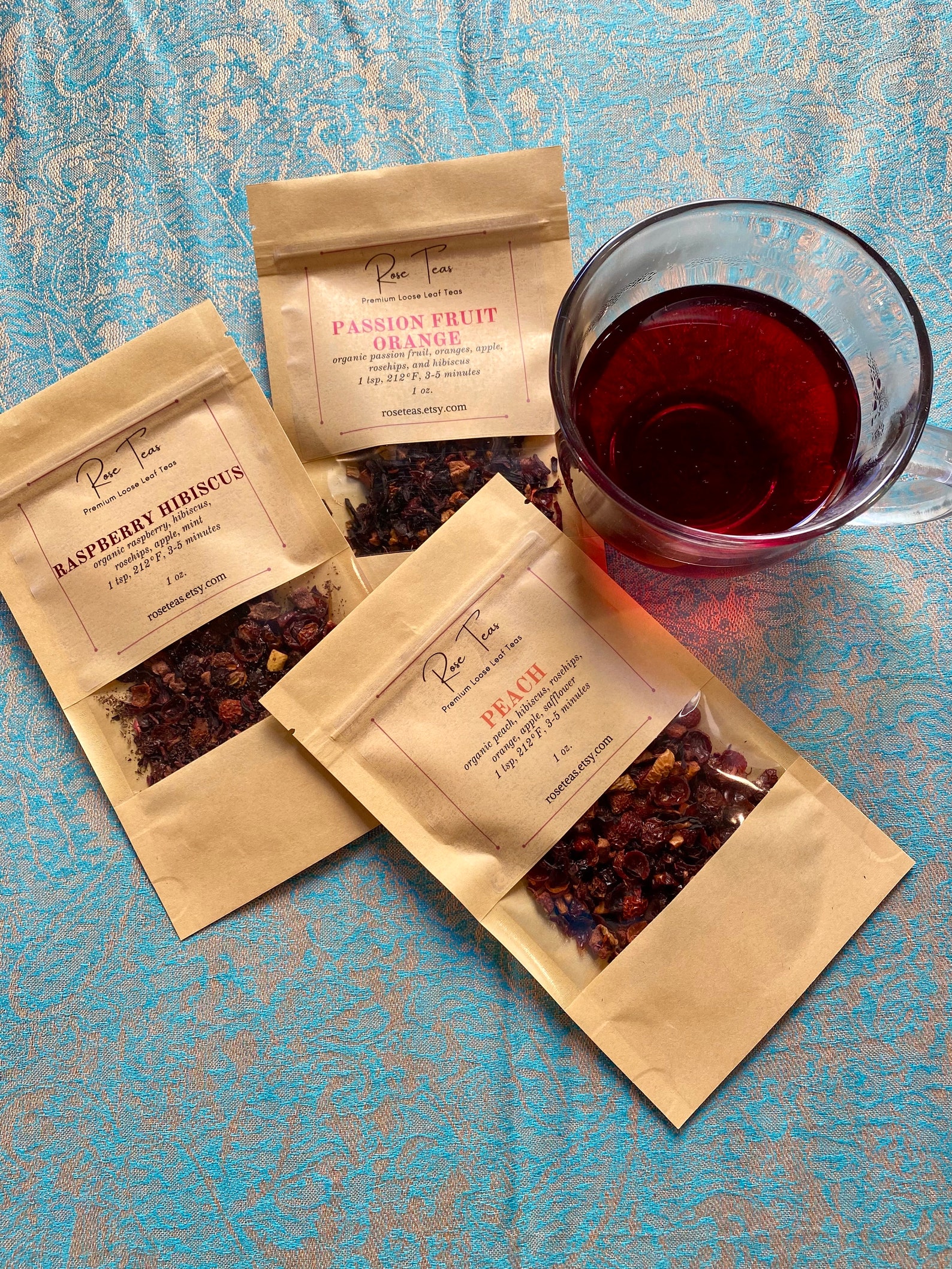 Organic Herbal Fruit Tea Sampler Fruit Tea Variety Pack Loose Leaf Tea ...