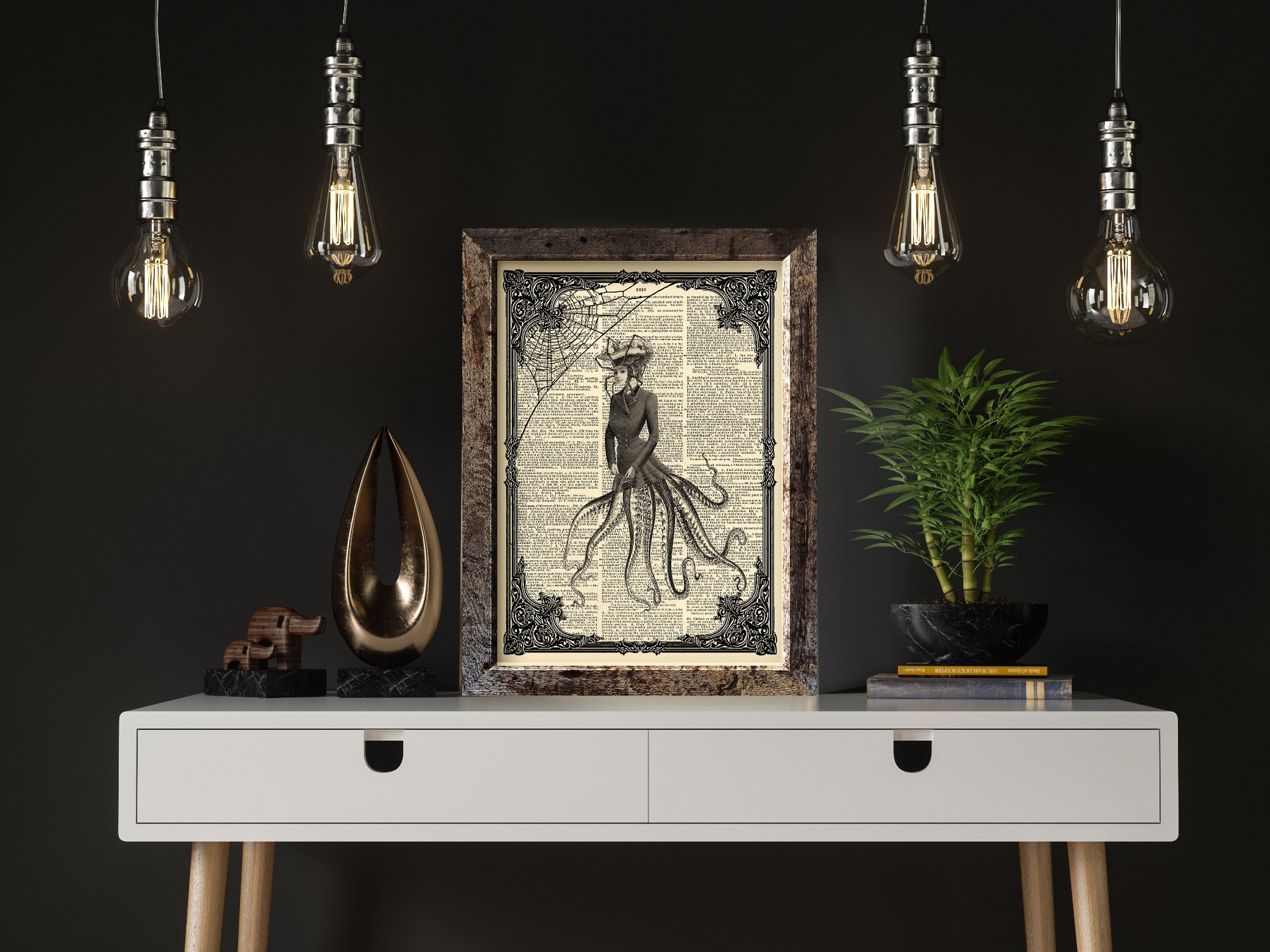 Creepy Eldritch Horror Lady Art Print Halloween Gift Occult - Etsy