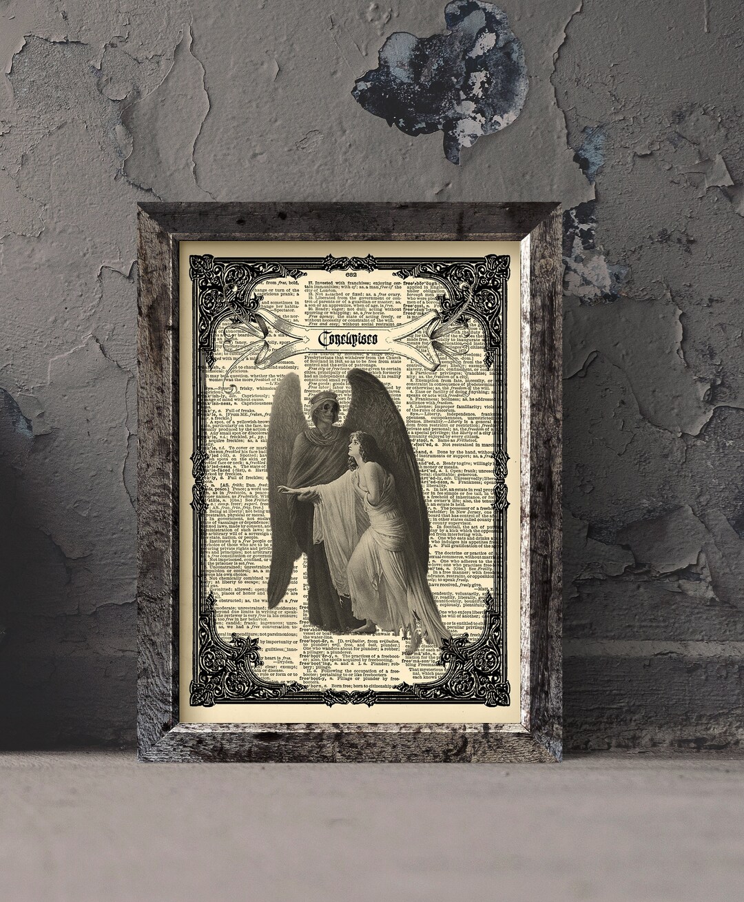 Gothic Angel Art Print, Occult Poster, Magick Decor, Satanic ...