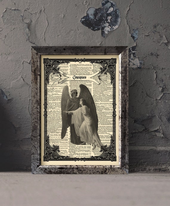 Gothic Angel Art Print Occult Poster Magick Decor Satanic | Etsy