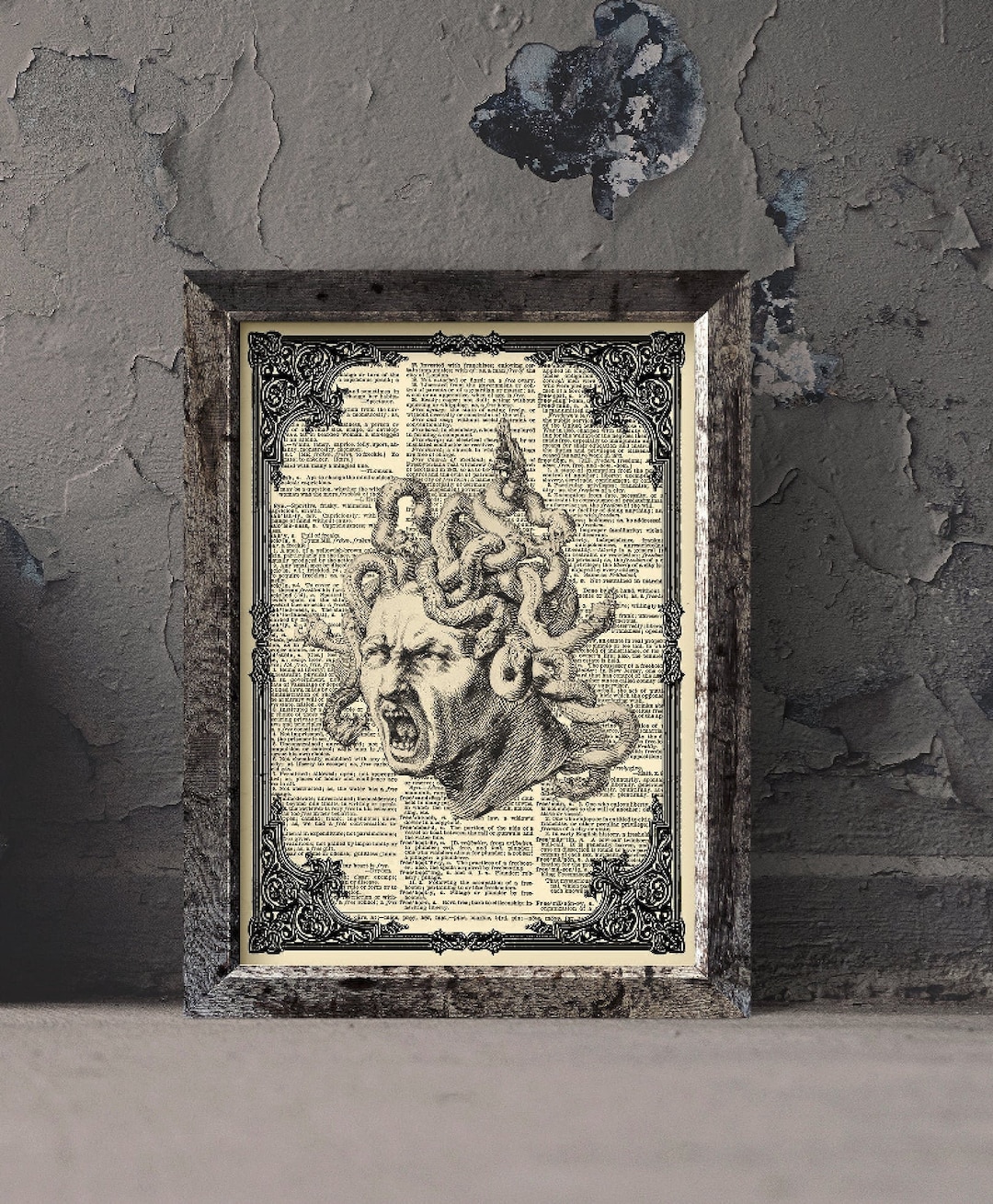 Medusa, Medusa Print, Medusa Art, Medusa Head, Vintage Prints Wall Art ...