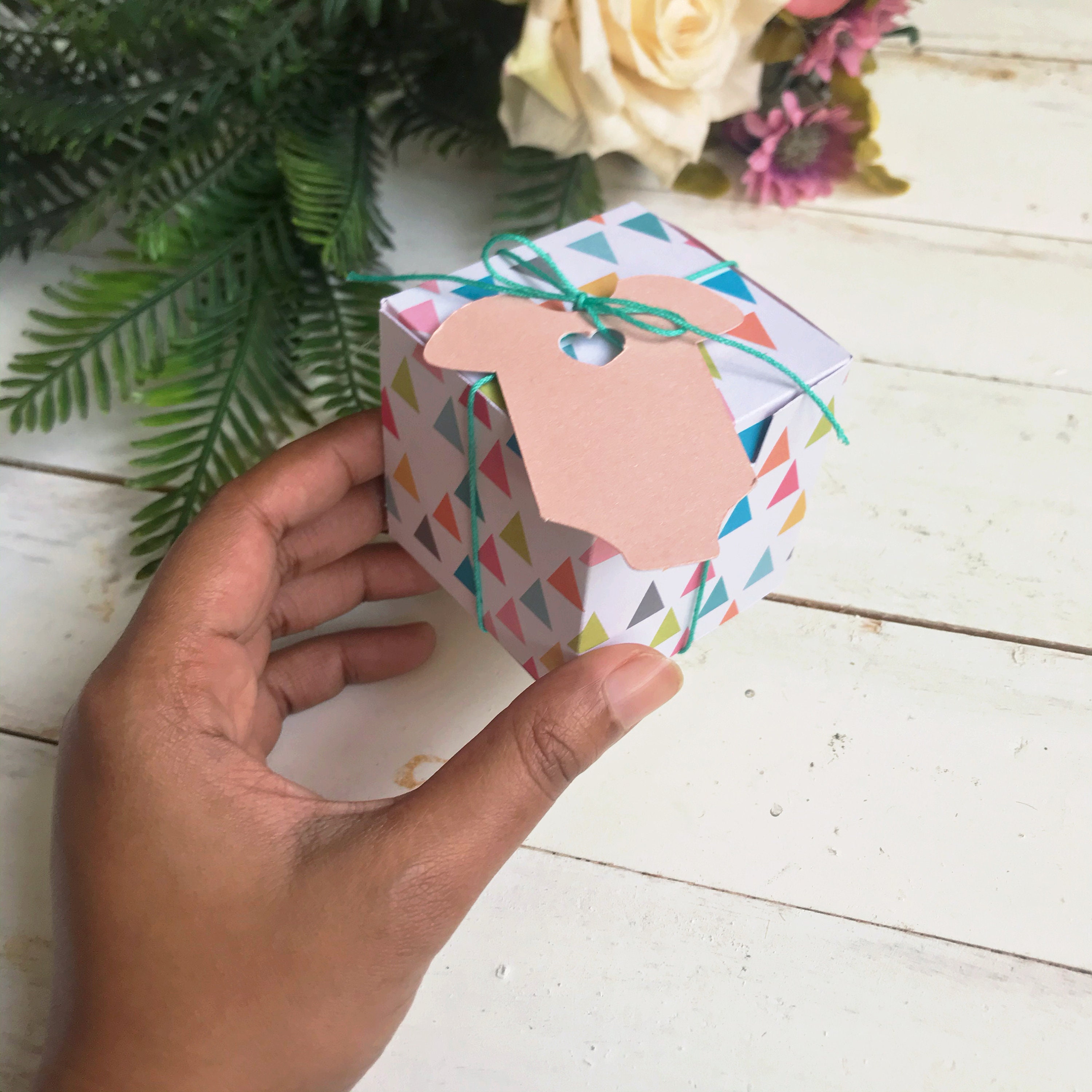 Cube Party Favor Box Template SVG Wedding Favor Box SVG Favor Box ...