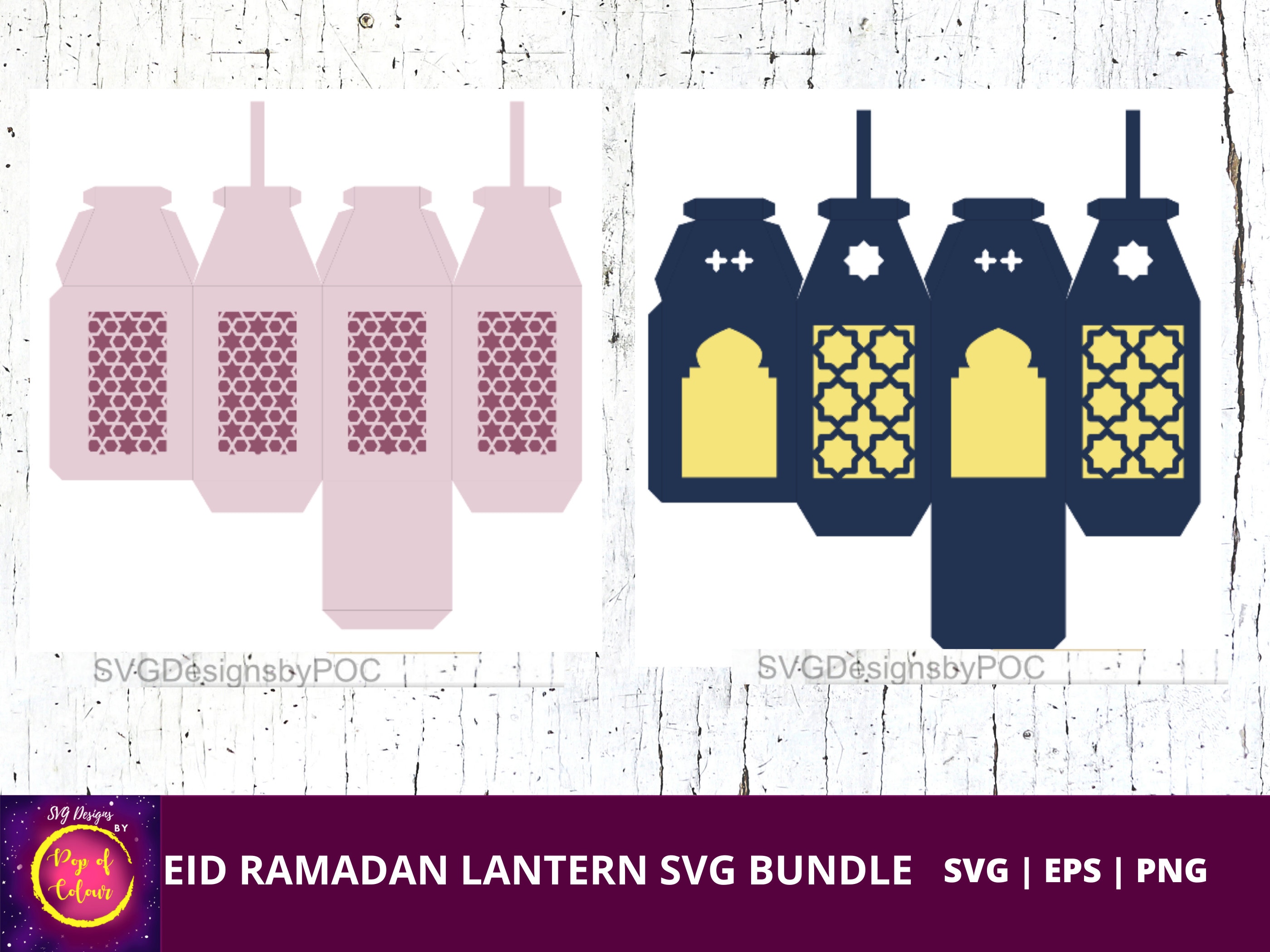 Eid Ramadan Lantern Svg Bundle Eid Decoration Ramadan Lantern SVG Eid ...