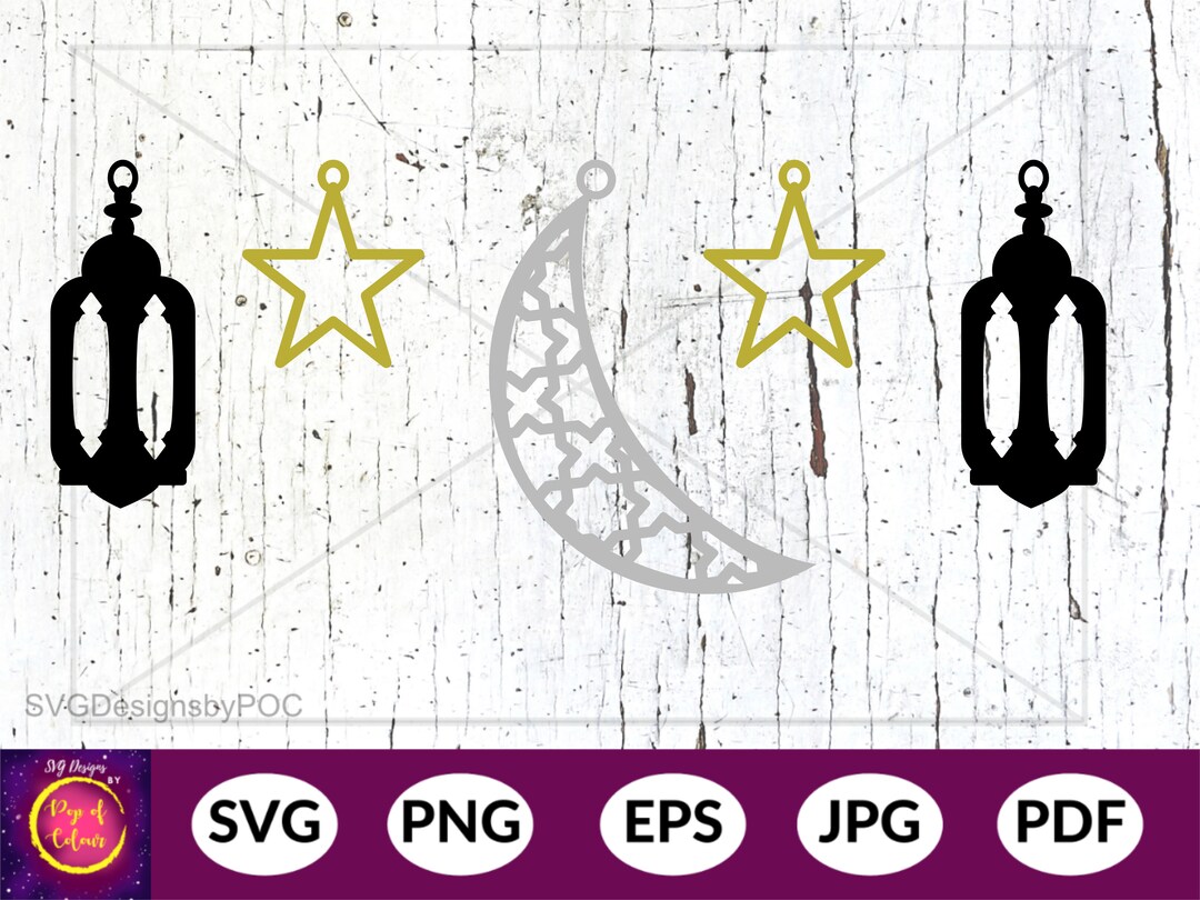 Ramadan Decoration SVG | Ramadan Banner SVG | Eid Crescent Moon ...