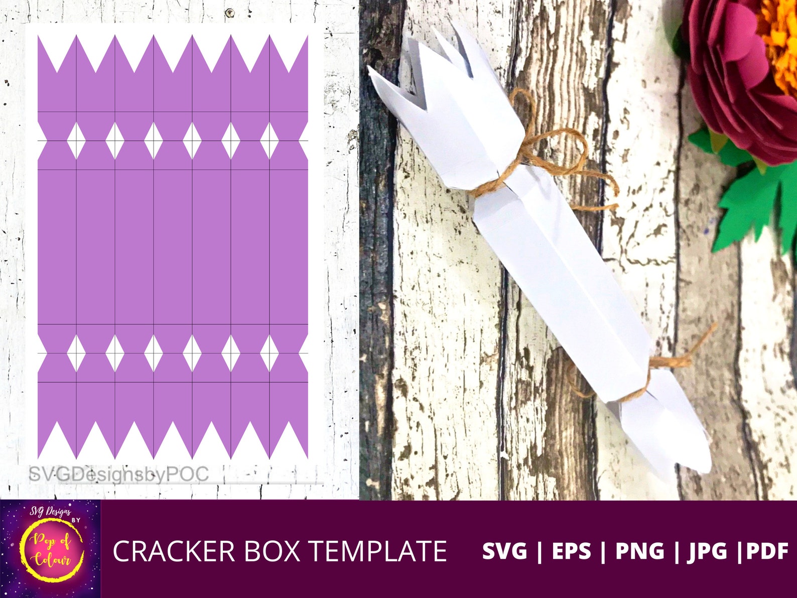 Candy Box Template SVG Candy Box SVG Cracker Box SVG Wedding Favor Box ...