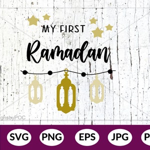 My First Eid Baby Suit SVG Bundle| My First Ramadan Onesie SVG | Eidi ...