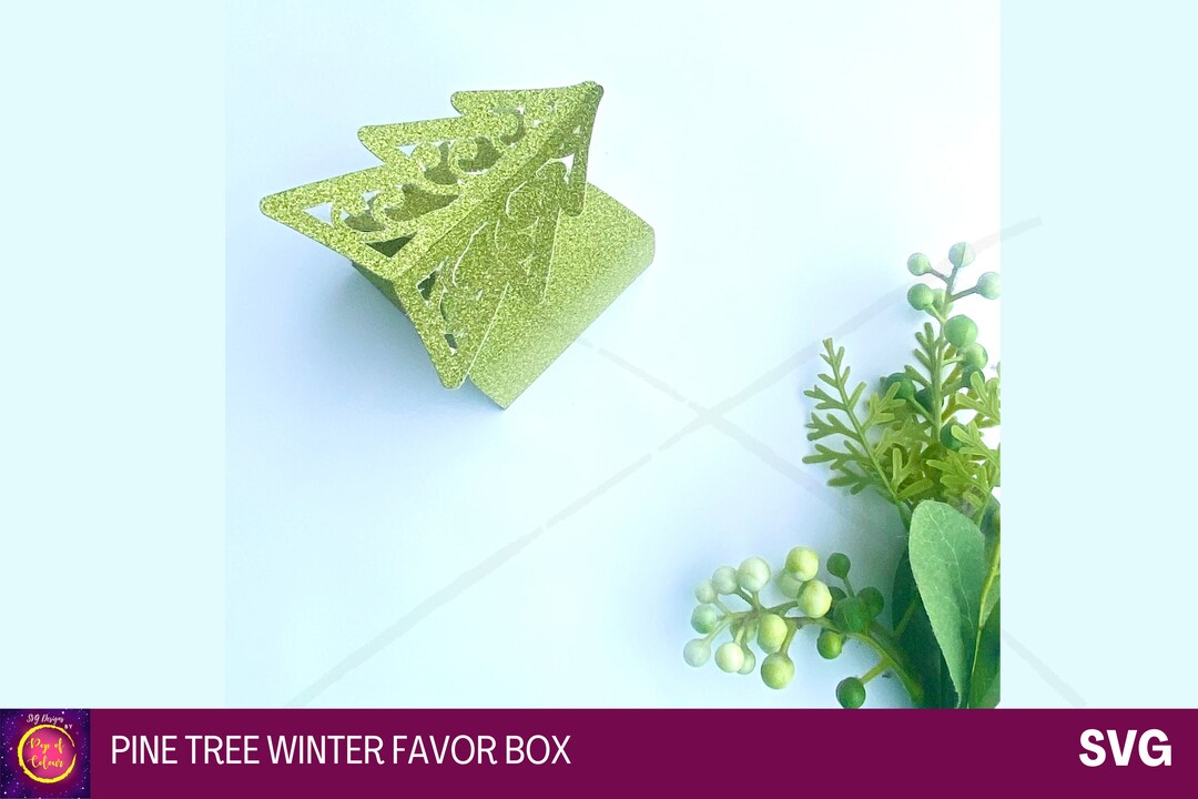 Pine Tree Svg | Winter Wedding Favor Box SVG | Winter Wedding SVG ...