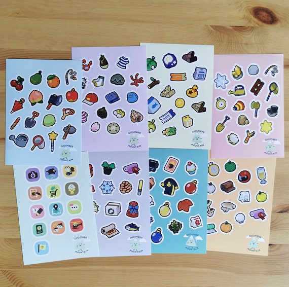 Stickers Papercraft Embellishments cute stickers Kawaii stationery ACNH ...