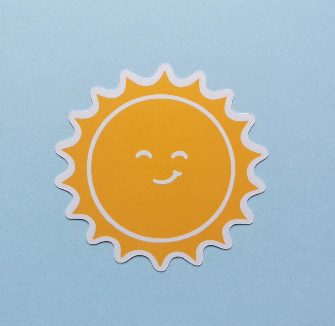 Sunshine Cute Sticker | Die Cut Laminated Sticker - Etsy