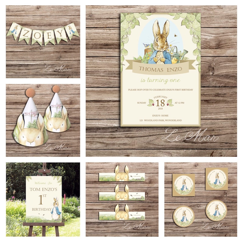 Peter Rabbit Birthday Party Bunting / happy - Etsy