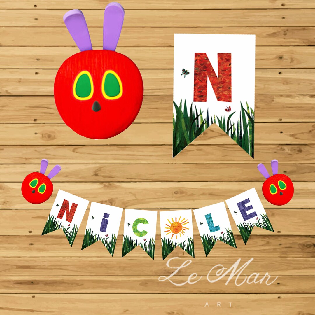 Eric Carle Birthday Party Bunting / " Name " Bunting Banner - Etsy