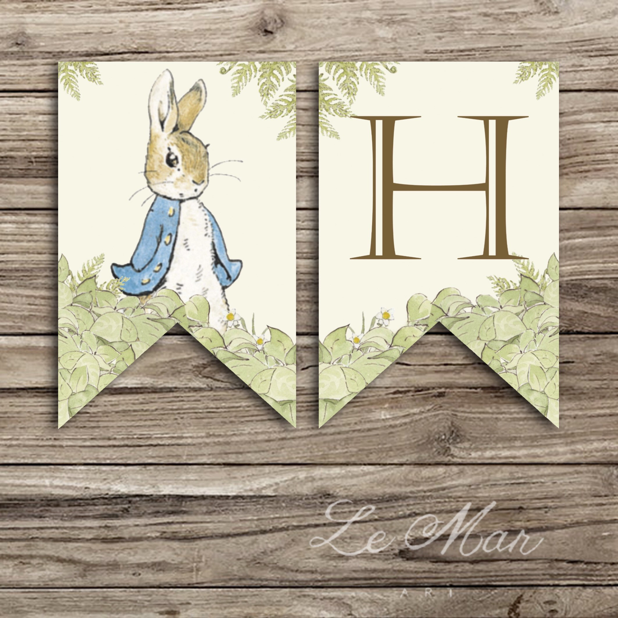 Peter Rabbit Birthday Party Bunting / happy | Etsy