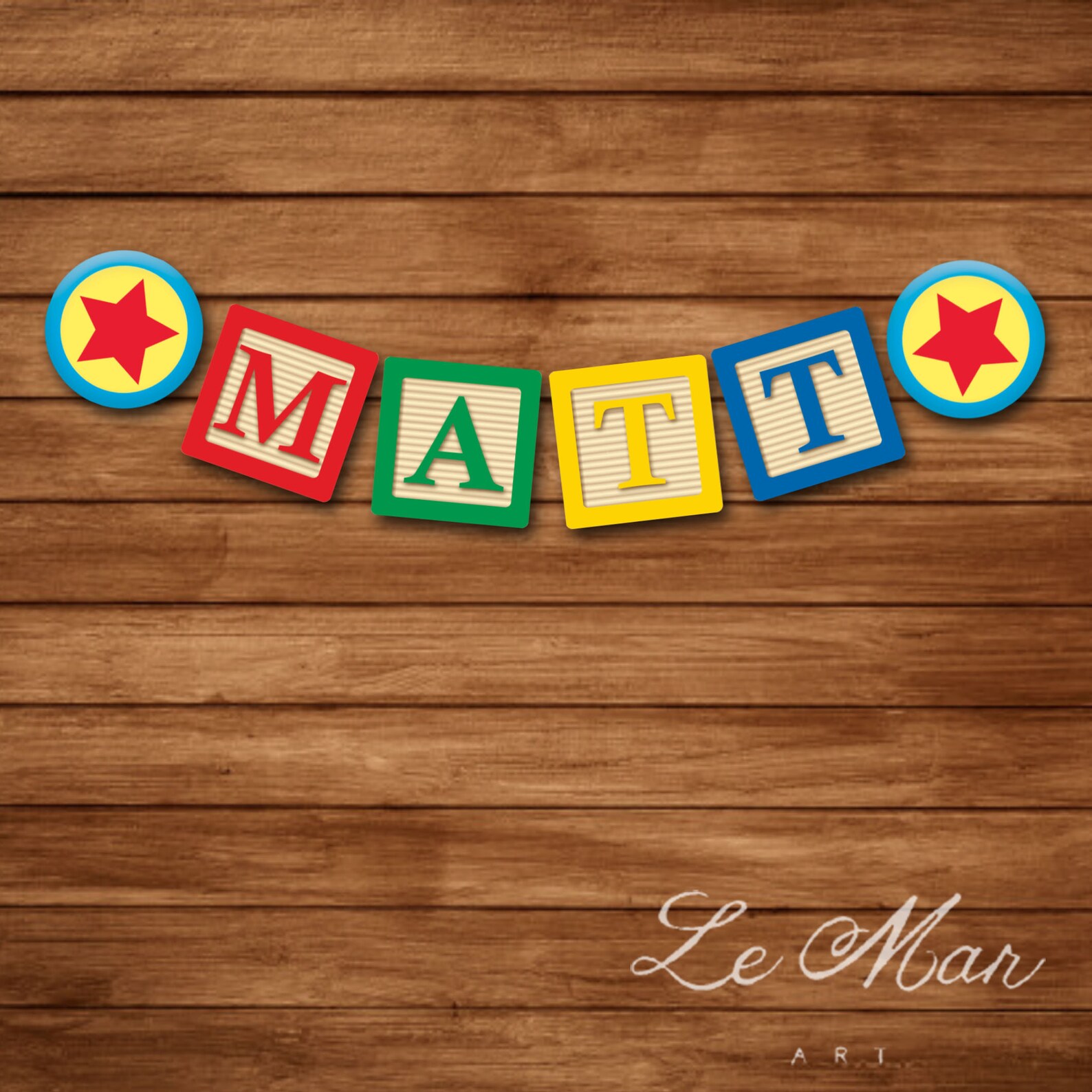 Toy Story Alphabet Blocks Birthday Party Bunting / " Name " Bunting ...