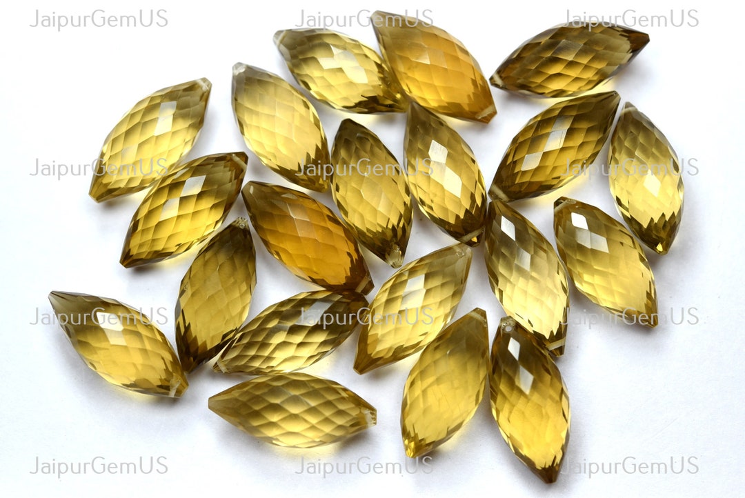 3 Match Pair, Finest Quality, Natural Beer Quartz Fancy Faceted Dew ...