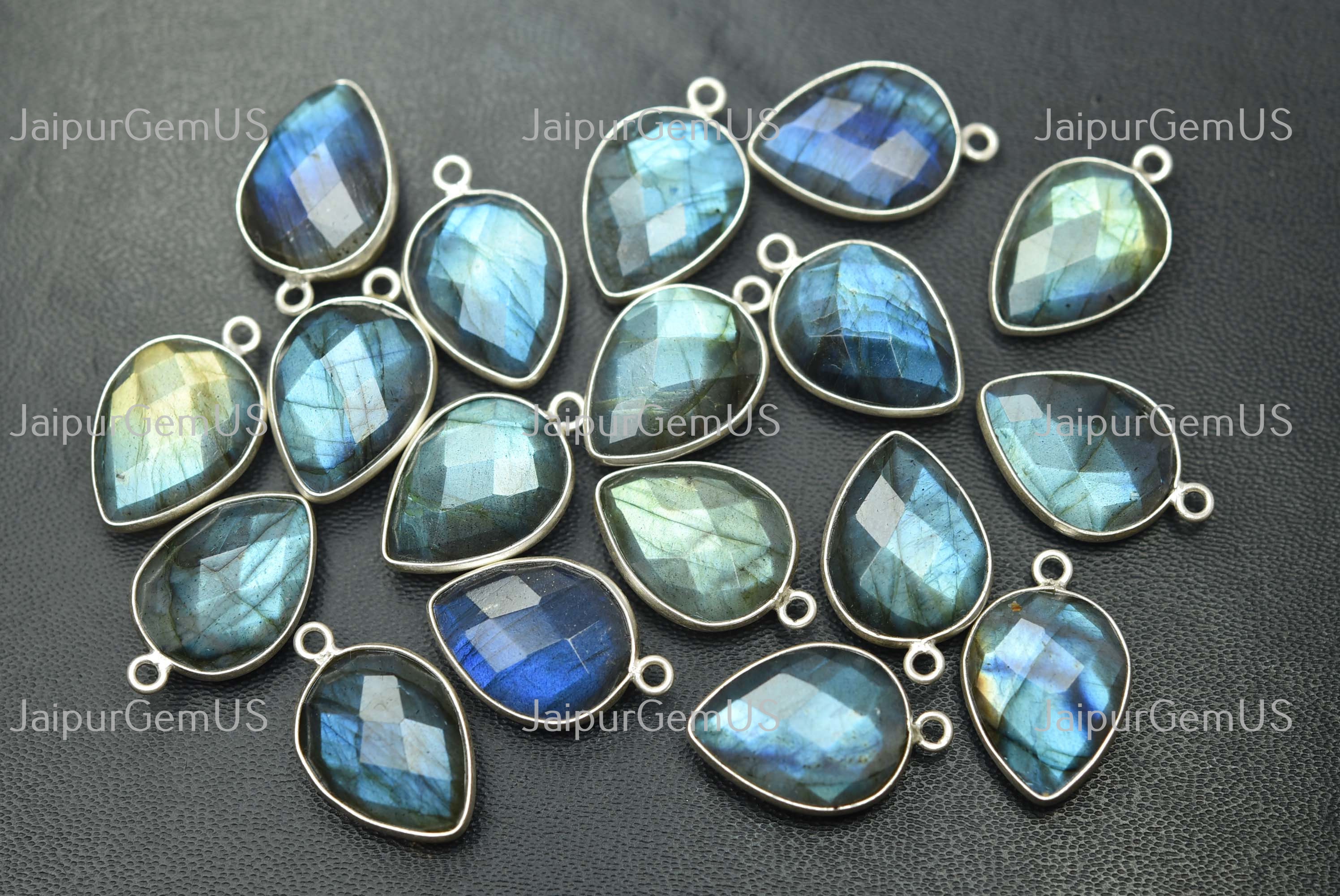 925 Sterling Silver 5 Pieces Natural Black Rainbow | Etsy