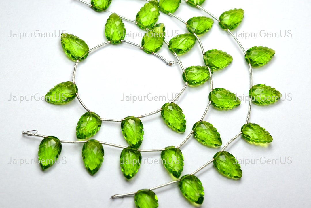5 Match Pair, Super Finest Quality, Peridot Green Quartz Carving Fancy ...