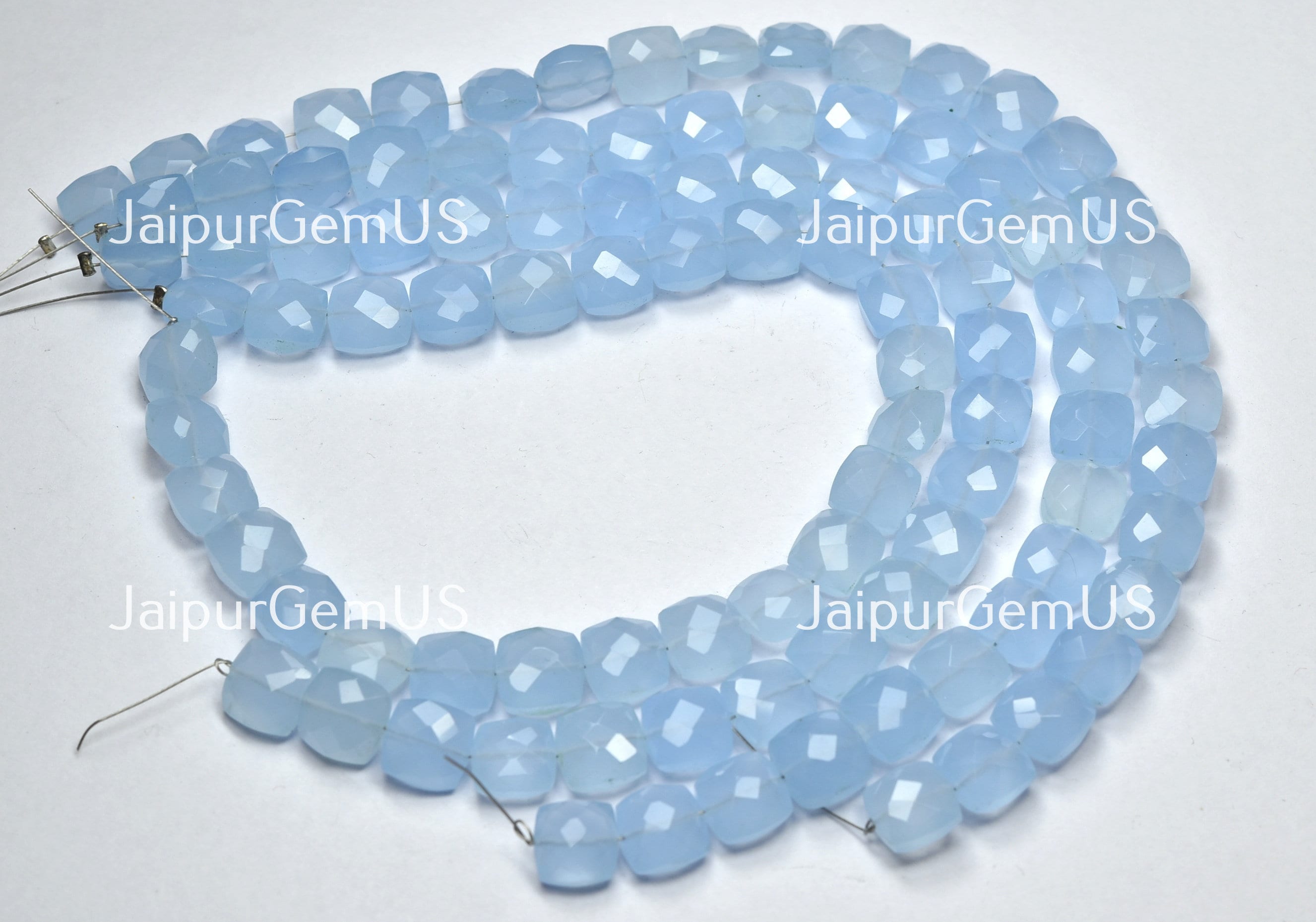 7 Inch Strand Holly Blue Quartz Fancy Square Faceted Shape - Etsy