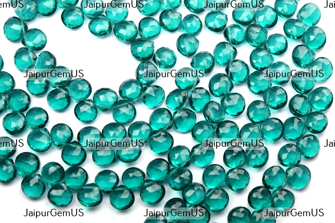 7 Inch Strand, Super Finest Quality, Rama Green Quartz Faceted Fancy ...