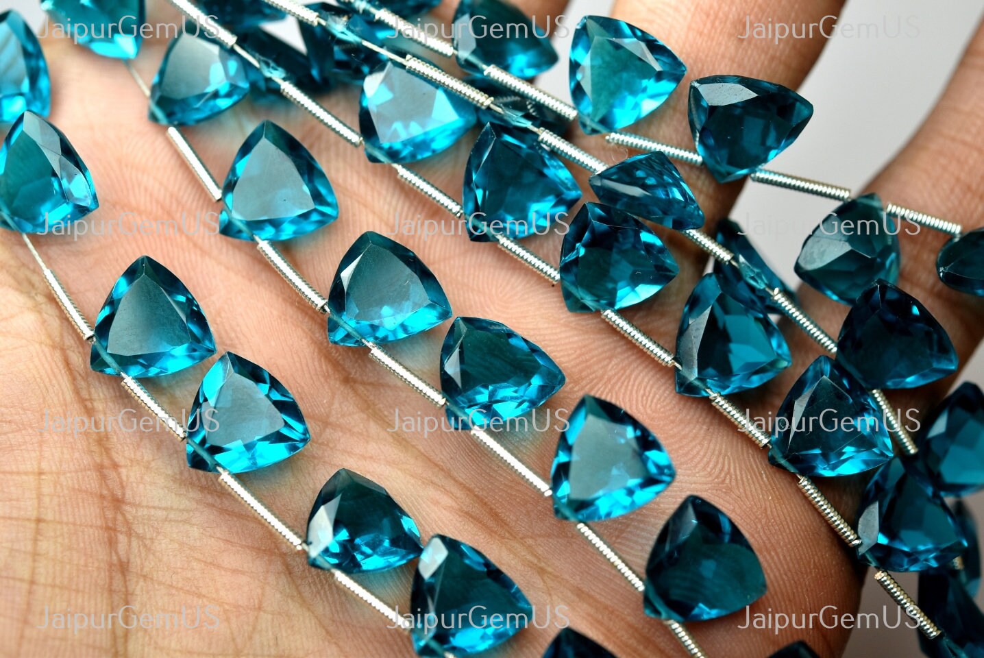 5 Match Pair Finest Quality Peacock Blue Quartz Cut Stone | Etsy