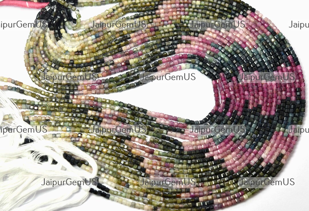 12 Inch Strand, AAA+ Gorgeous Quality, 100% Natural Multi Tourmaline ...