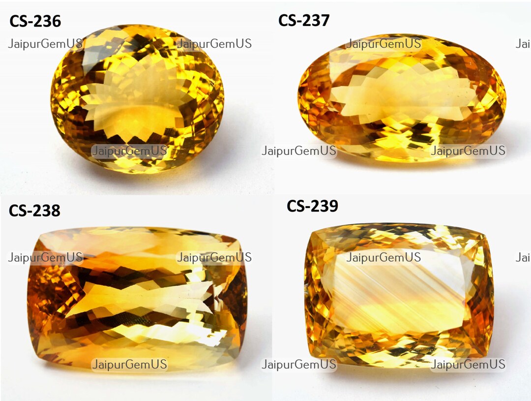 100% Natural Citrine Gemstones, Super AAA+ Quality, Faceted Cut Stone ...