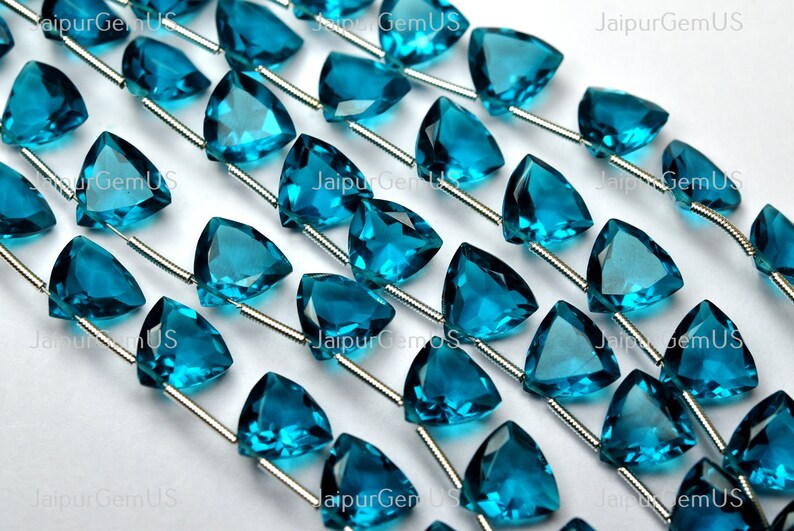 5 Match Pair Finest Quality Peacock Blue Hydro Quartz Cut - Etsy
