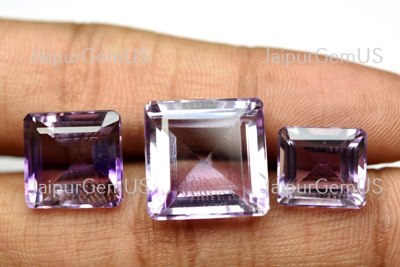 31.35 Carats 3 Pieces Gemstones Lot , AAA+ Quality, Natural Amethyst ...