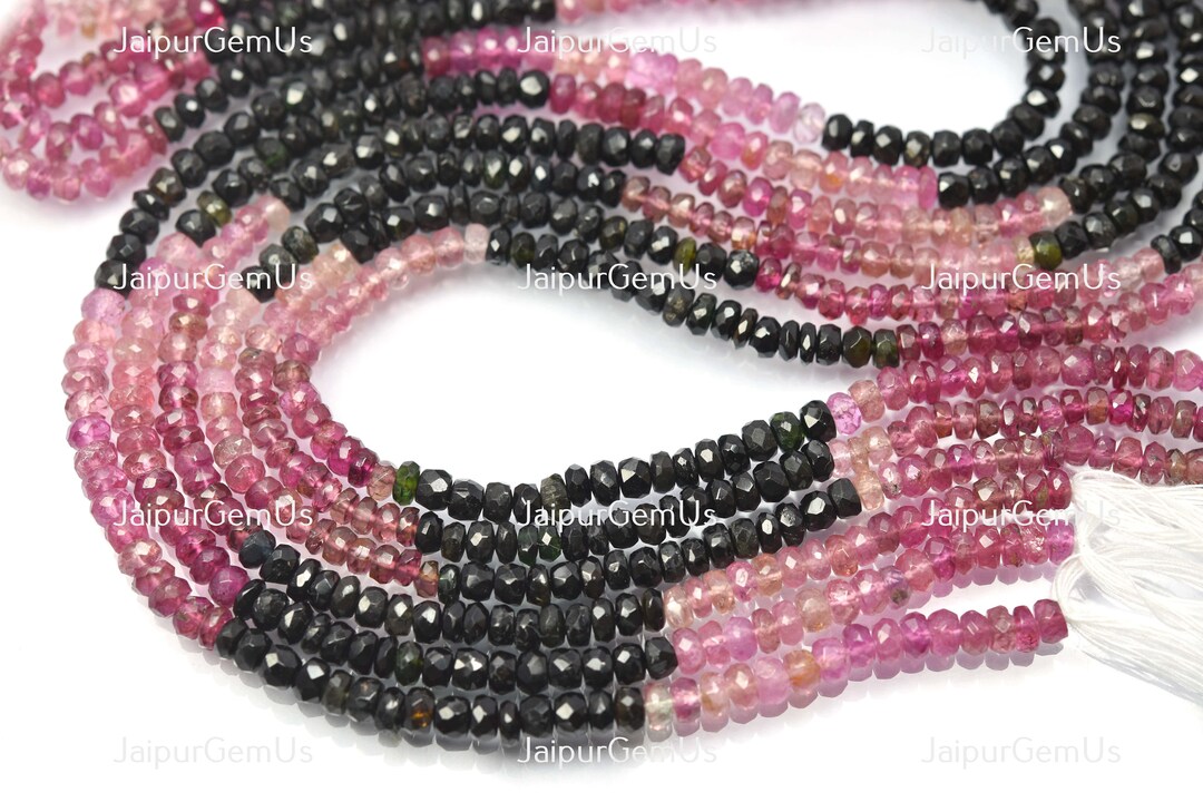 12 Inch Strand, AAA Quality, Natural Multi Tourmaline Shaded Gemstones ...