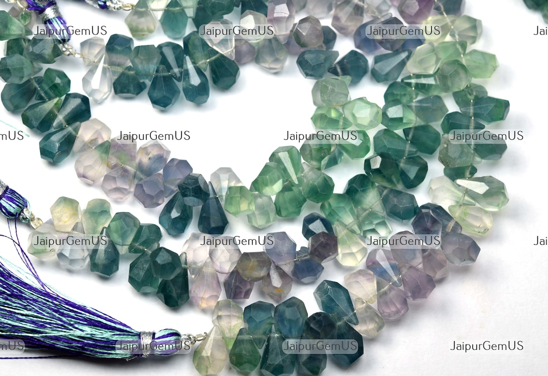 100% Natural Multi Fluorite Shaded Gemstone, Gorgeous Quality, Faceted ...
