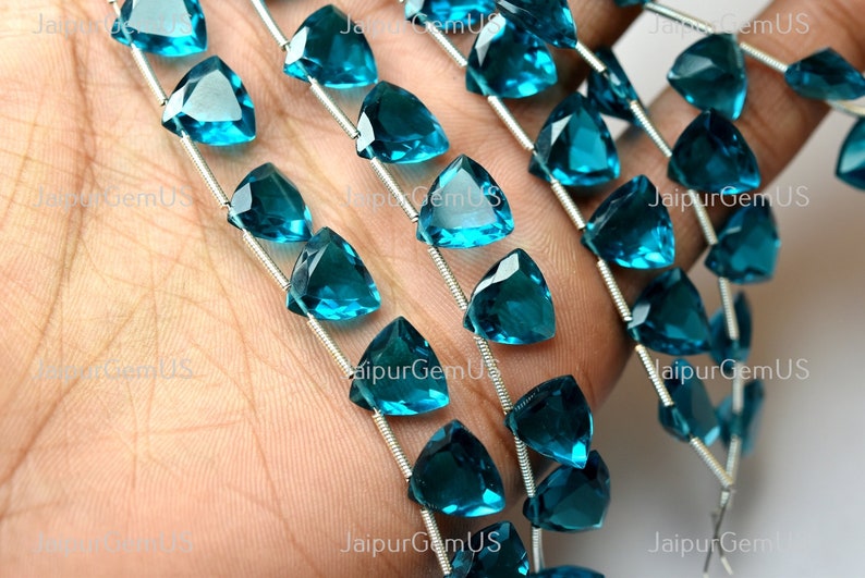 5 Match Pair Finest Quality Peacock Blue Hydro Quartz Cut - Etsy