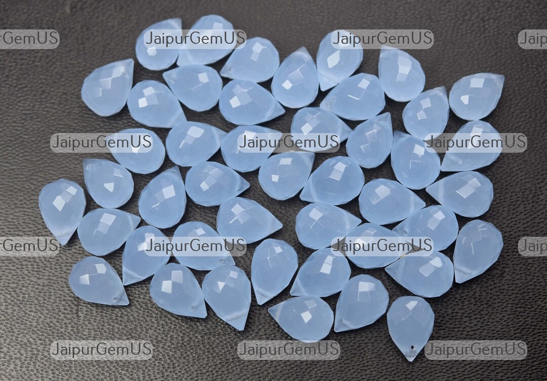 5 Matched Pairs, Super Finest Quality, Holly Blue Quartz Faceted Fancy ...