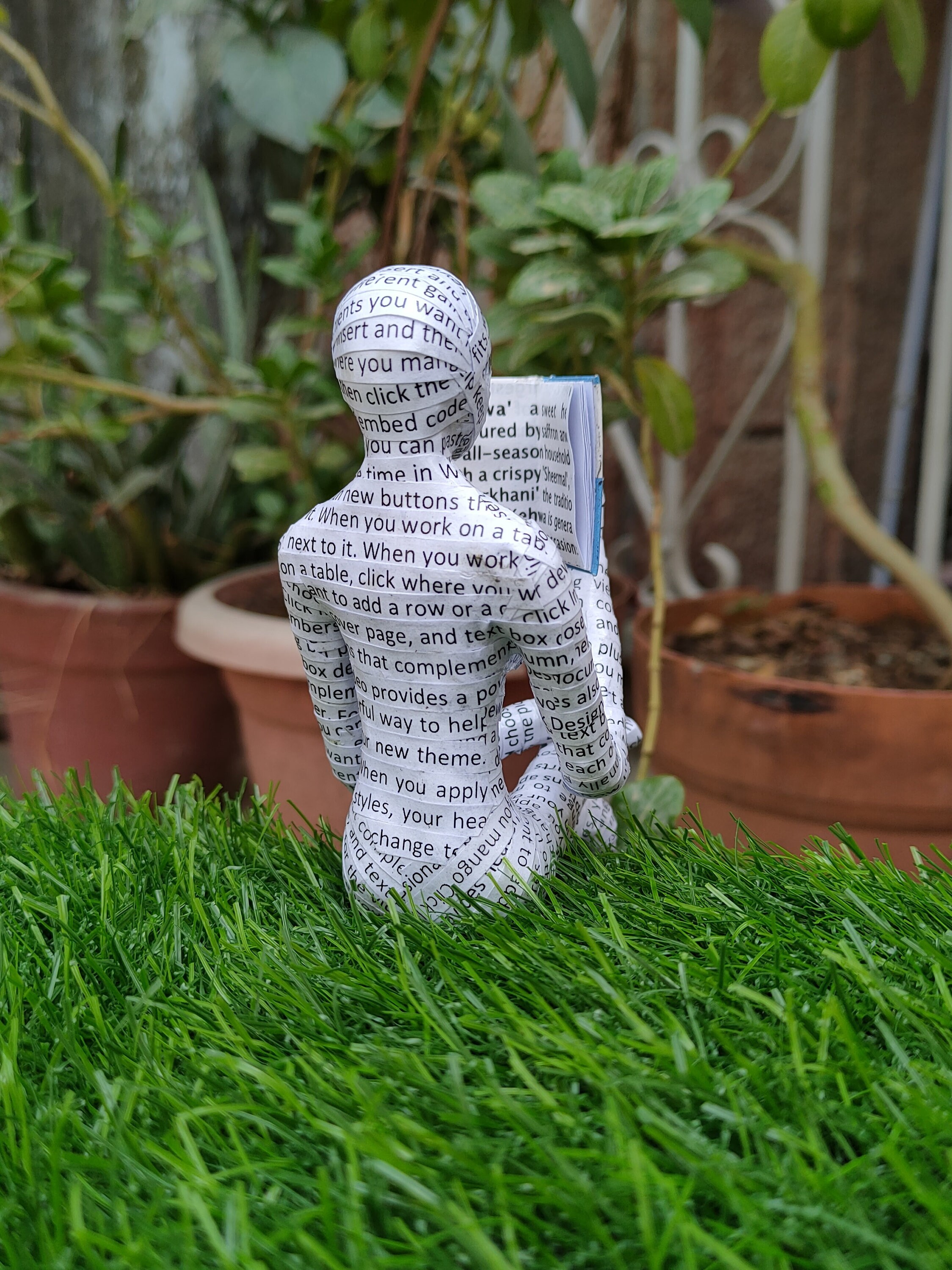Women Reading Statue, Book Reading Figurine, Book Lover Gift, Papier ...