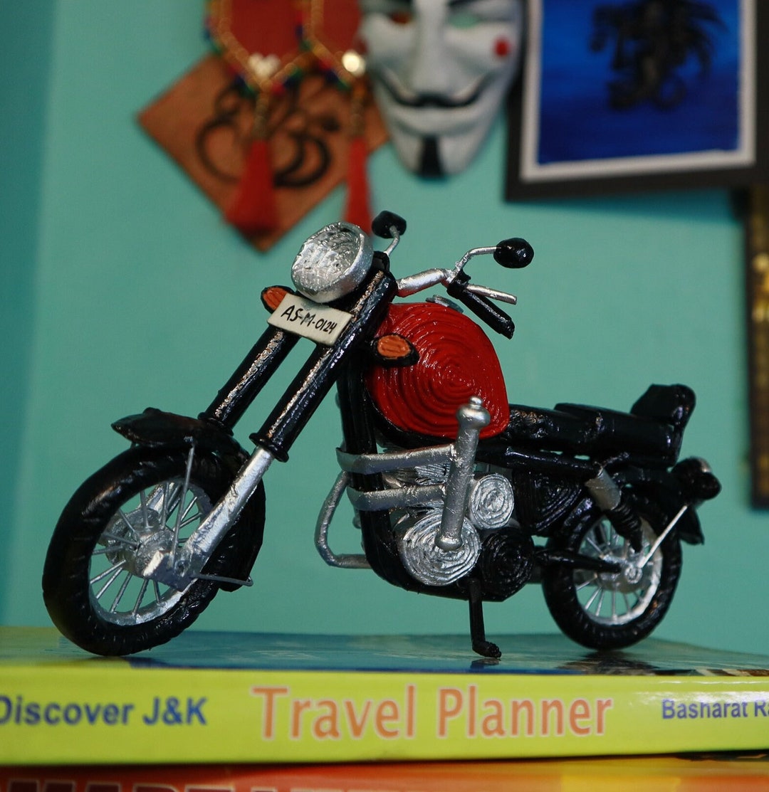 Miniature Motorcycle Model, A Classic Vintage Motorcycle Model Made ...